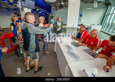 Illustration picture shows the fan day of first division soccer team ...