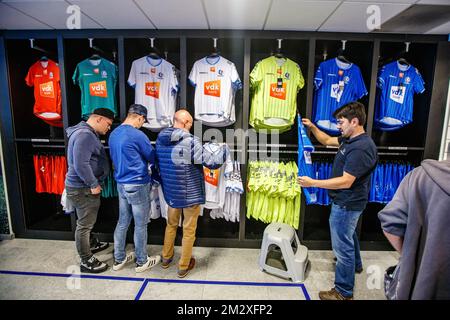 Illustration picture shows the fan day of first division soccer team ...