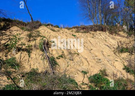 Landslide, erosion slope near Waltenhofen-Eggen, Allgaeu, Bavaria ...