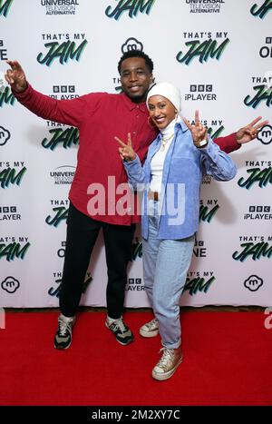 Michael Odewale and Ola Labib attend the That's My Jam photo call at ...