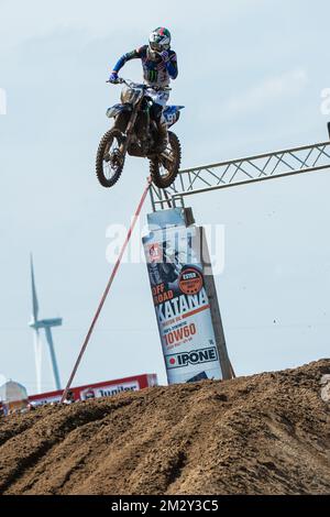 Swiss Jeremy Seewer pictured in action during the motocross MXGP Grand ...