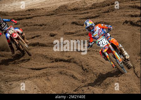 French Tom Vialle pictured in action during the MX2 race at the GP ...