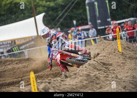 Slovenian Tim Gajser pictured in action during the motocross MXGP Grand ...
