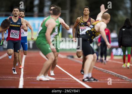 Belgian Asamti Badji and Camille Snyders pictured in action during the ...