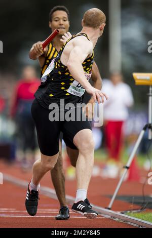 Belgian Asamti Badji and Camille Snyders pictured in action during the ...