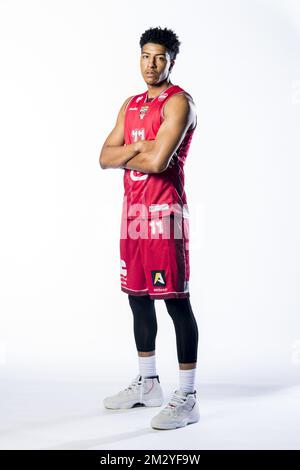 Antwerp's Victor Sanders poses during a photoshoot of Belgian ...