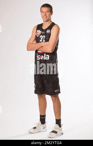 Hasselt's Matt Rafferty poses at a photoshoot of Belgian Basketball ...