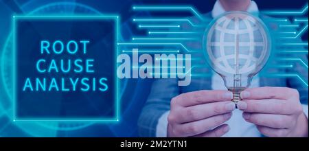 Conceptual caption Root Cause Analysis, Business idea Method of Problem Solving Identify Fault ...