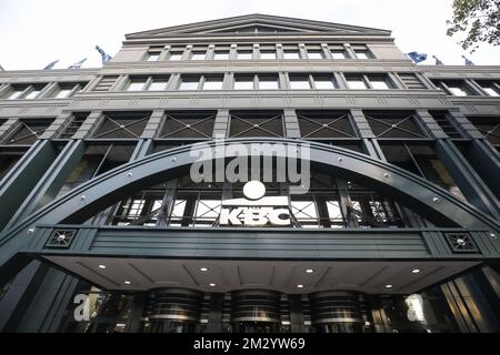 Illustration picture shows the KBC headquarters during as an ...