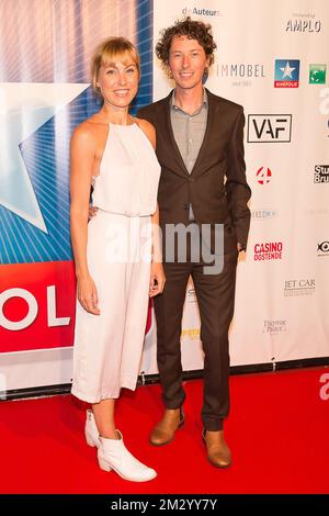 Actress Malin-Sarah Gozin and her partner pictured during the opening ...