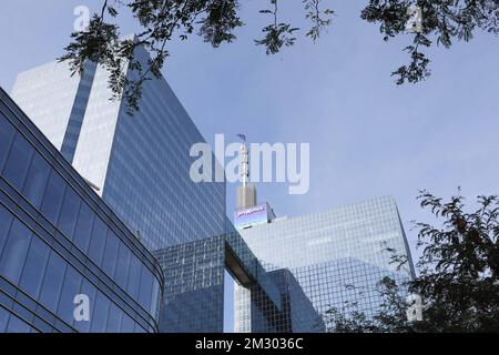 Illustration picture shows the headquarters of telecom company Proximus ...