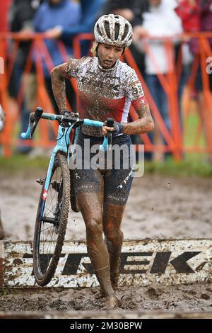 Swiss Jolanda Neff pictured in action during the women's elite race at ...