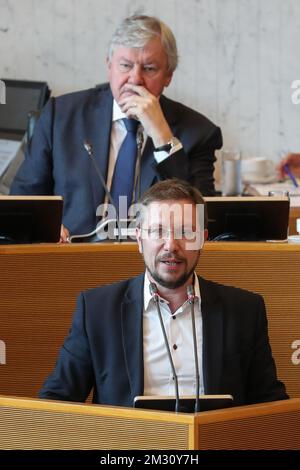 cdH's Francois Desquesnes pictured during a plenary session of the ...