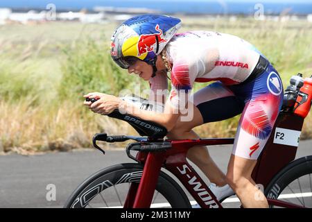 Lucy Charles-Barclay (GBR) pictured during the run part of the Hawaii ...