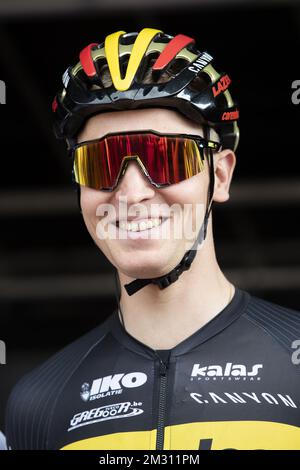Belgian Tim Merlier of Corendon-Circus celebrates as he crosses the ...