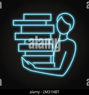 overworked businessman carrying paper documents stack to boss deadline ...