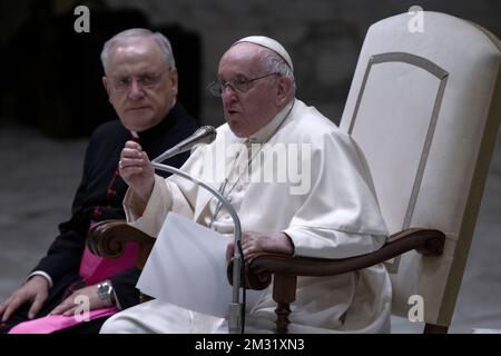 VATICAN CITY, VATICAN - DECEMBER 14: Pope Leo XIV celebrates mass on ...