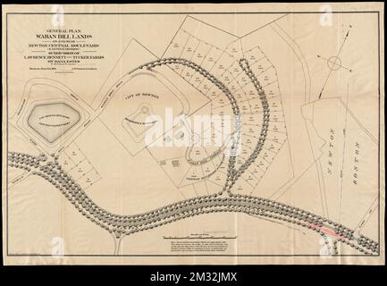 Map of the town of Newton, Mass , Real property, Massachusetts, Newton ...