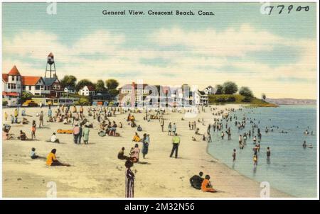 General view, Crescent Beach, Conn. , Beaches, Tichnor Brothers ...