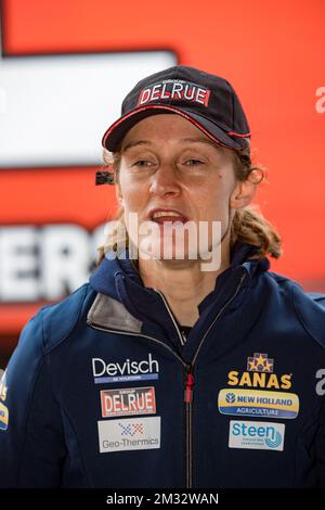 Belgian Delfine Persoon pictured during the fight between Belgian ...