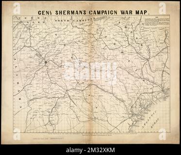Genl. Sherman's campaign war map Stock Photo - Alamy