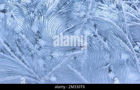 Frost patterns on window pane - digital illustration Stock Photo - Alamy