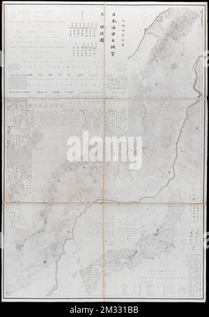 Geological and topographical maps of oil lands of Japan. Relief shown ...