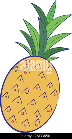 fresh pineapple fruit isolated icon vector illustration design Stock ...