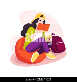 Structured home learning isolated cartoon vector illustration. Student ...