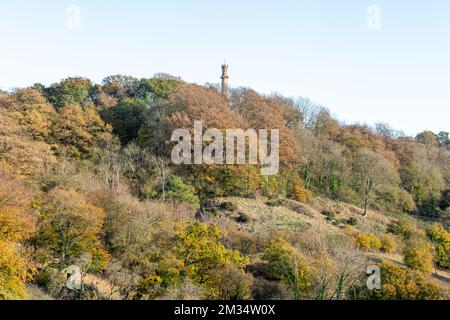 Landscape photo of the autumn colours at the Admiral Hood Monument on ...