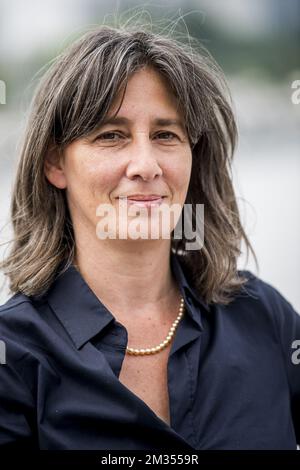 Catrien Scheers poses for the photographer at Fast Lines, logistics and ...