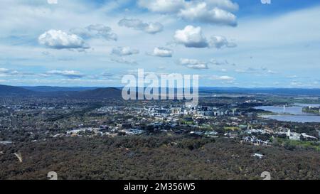 A bird's eye view of the cityscape of Canberra Stock Photo - Alamy