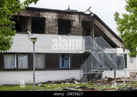 Illustration picture shows the damages after a tornado ripped Yesterday ...