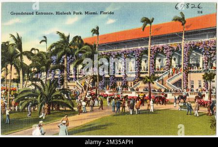 Entrance to Hialeah Park, Miami, Florida , Sports & recreation ...