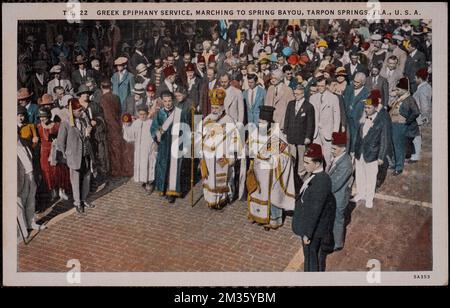 Greek Epiphany Service, march to Spring Bayou Tarpon Springs Stock ...