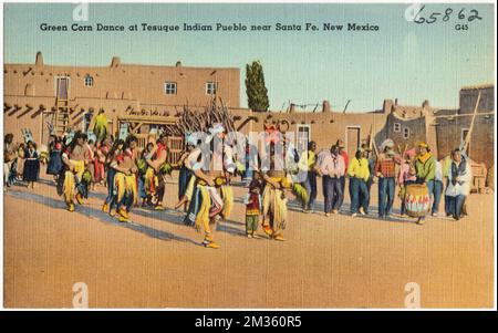Tesuque Indian Pueblo, near Santa Fe, New Mexico , Houses, Tichnor ...