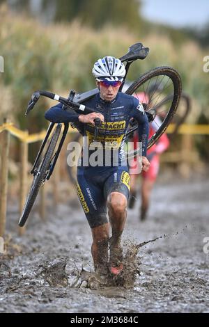Dutch Maud Kaptheijns pictured in action during the women's race in the ...