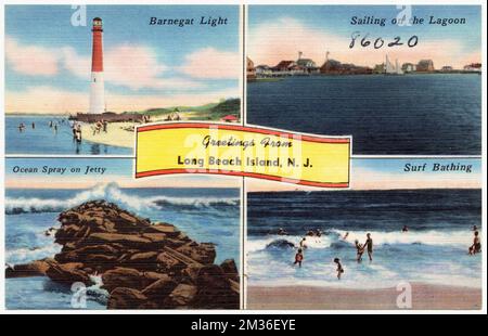 Greetings from Long Beach, Long Island, New York , Tichnor Brothers ...