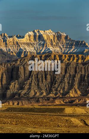 A vertical shot of the unique landscape of Zanda earth forest during ...