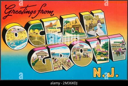 Greetings from Ocean Grove, N. J. , Tichnor Brothers Collection ...