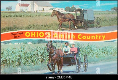 Greetings from Ohio's Amish country , Roads, Tichnor Brothers ...