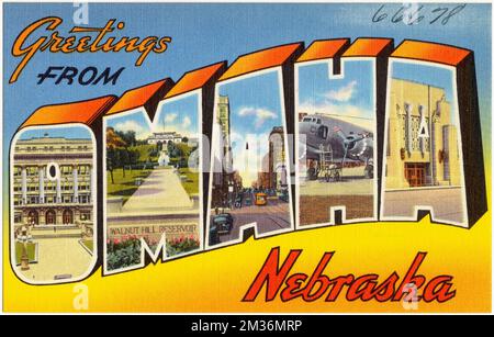 Greetings from Omaha, Nebraska , Tichnor Brothers Collection, postcards ...
