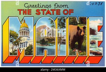 Greetings from the State of Maine , Tichnor Brothers Collection ...