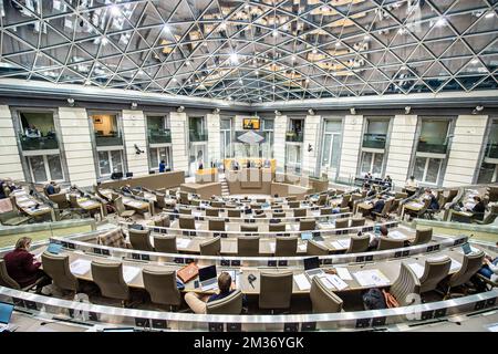 Illustration picture taken during a plenary session of the Brussels ...