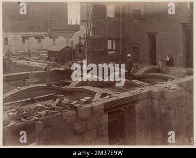 Guastavino tile vaults under entrance vestibule, construction of the ...