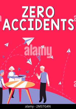 Hand writing sign Zero Accidents. Business overview important strategy ...