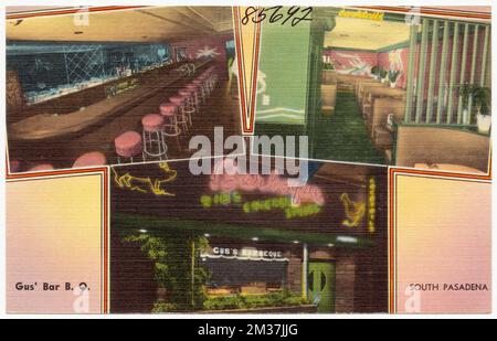 Gus' Bar B. Q., South Pasadena , Restaurants, Tichnor Brothers ...