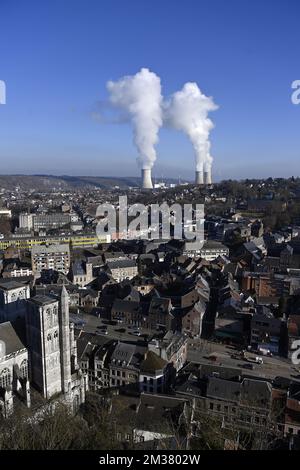 Illustration picture shows the nuclear plants site in Tihange, Monday ...