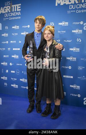 Maya Vanderbeque and Günter Duret pose at the photocall of 'Un Monde ...