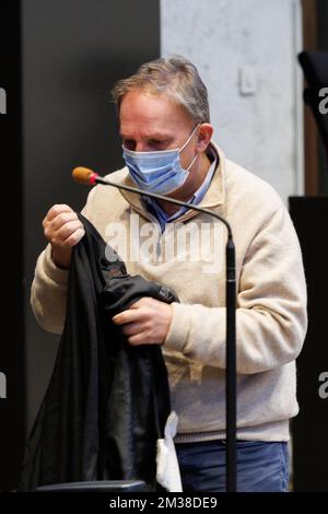 Lawyer Johan Platteau pictured during a session of the trial of four ...